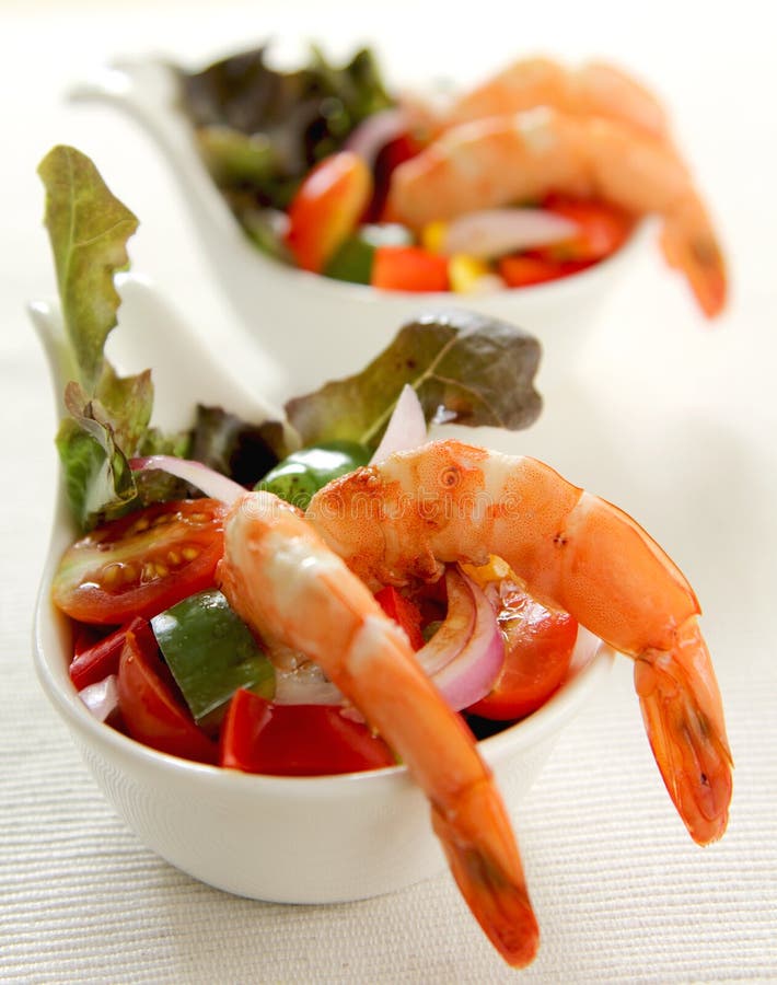 Prawn cocktail salad stock photo. Image of dish, fork - 21135600