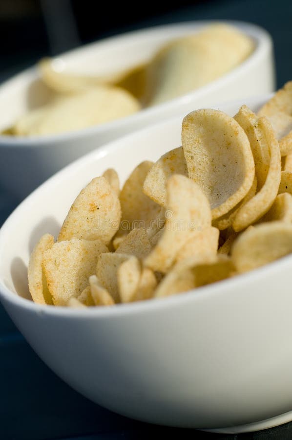 Prawn Crackers stock photo. Image of bowl, fried, snack - 16067204