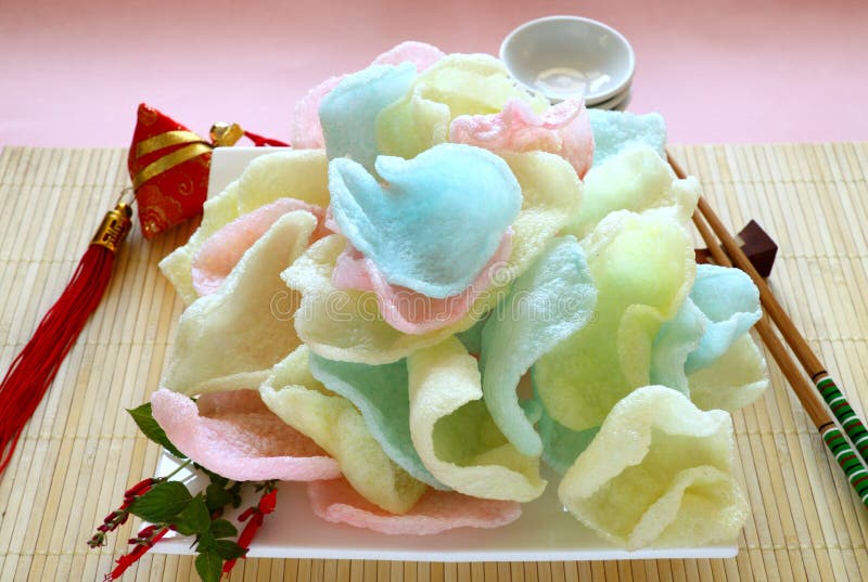 Prawn Crackers stock image. Image of food, gourmet, spearmint - 20370791