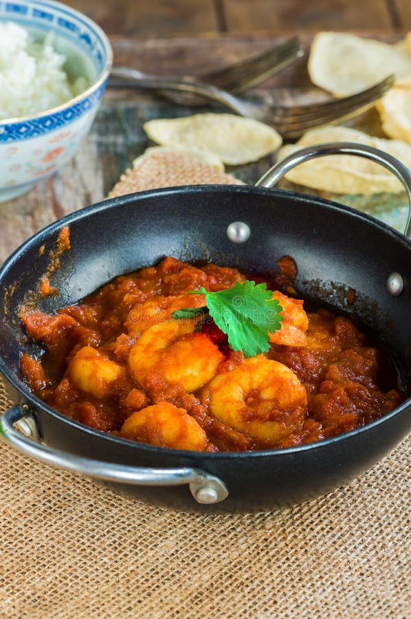 Prawn curry and rice stock image. Image of ready, home - 87162837