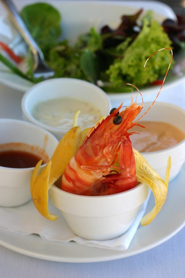Big prawn on dish stock photo. Image of roast, lobster - 42779894