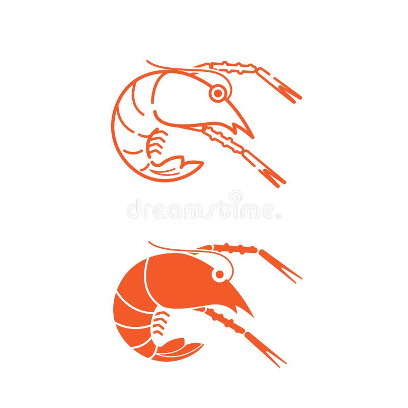 Prawn Icon. Vector Illustration Decorative Design Stock Vector ...