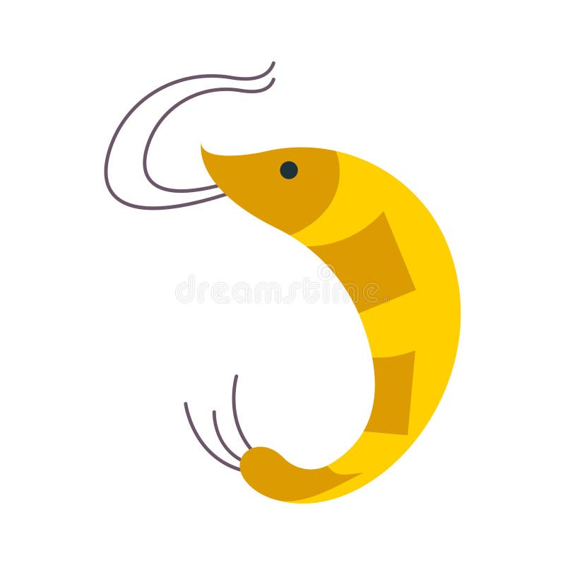 Prawn Vector Flat Color Icon Stock Illustration - Illustration of ...