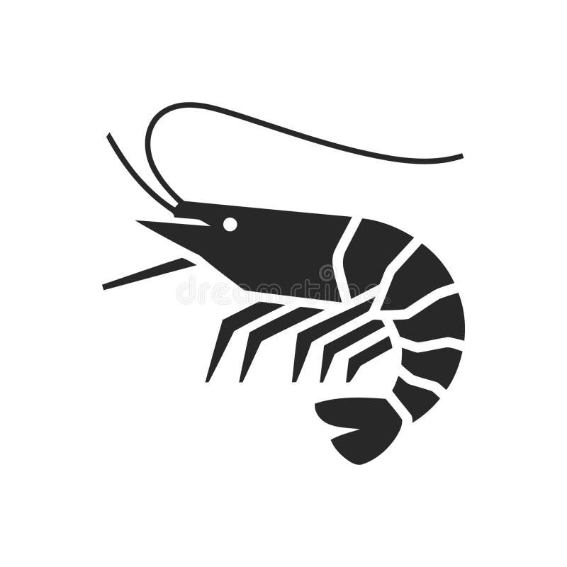 Prawn Silhouette Icon stock vector. Illustration of shrimp - 361759254