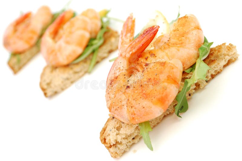 Prawn snack stock photo. Image of gourmet, macro, culinary - 14047838