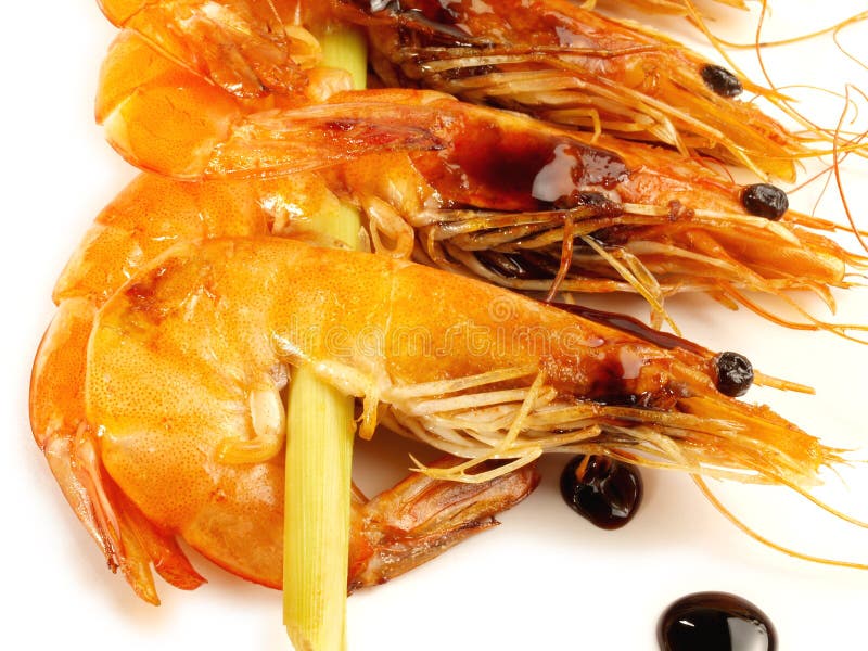 Prawn Stick on Lemon Grass stock image. Image of closeup - 152377239