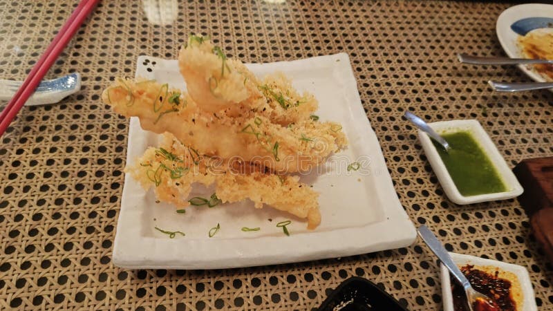 Prawn Tempura Dish stock photo. Image of cuisine, meat - 338832730