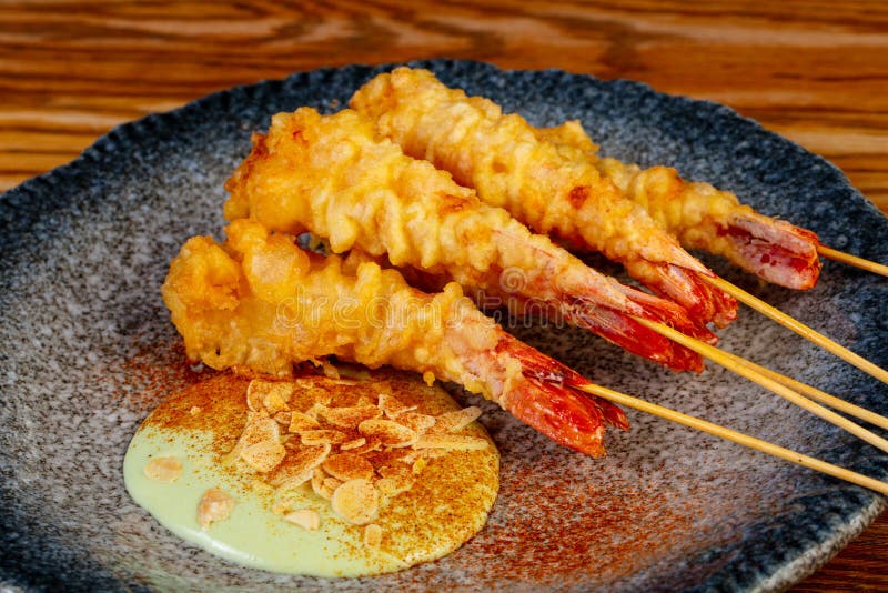 Prawn tempura snack stock image. Image of isolated, japanese - 128069389