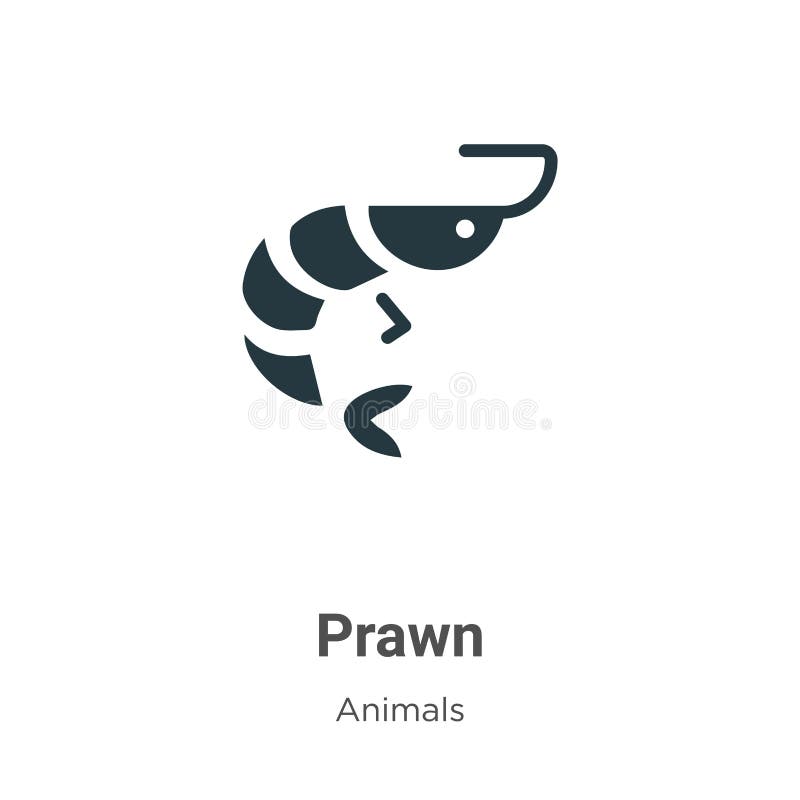 Prawn Vector Icon on White Background. Flat Vector Prawn Icon Symbol ...