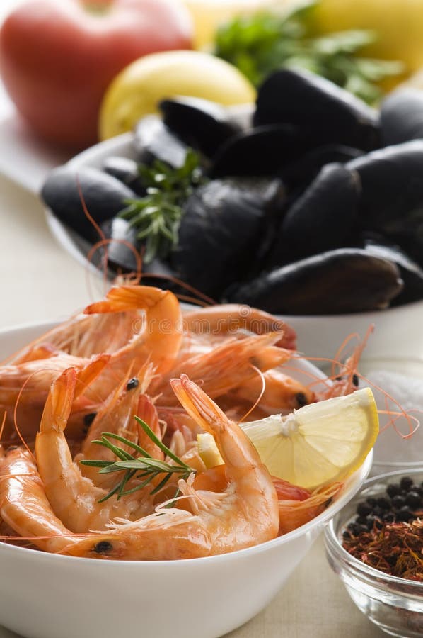Prawns stock photo. Image of cuisine, shell, prawn, boiled - 15108738