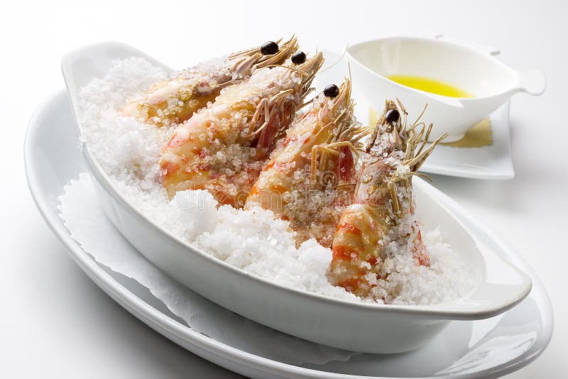 Prawns cooked in salt stock image. Image of dish, seafood - 77741507