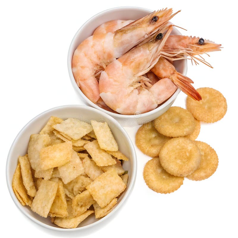 Prawns Fish Crackers â€ Seafood Snack Isolated Stock Illustration ...