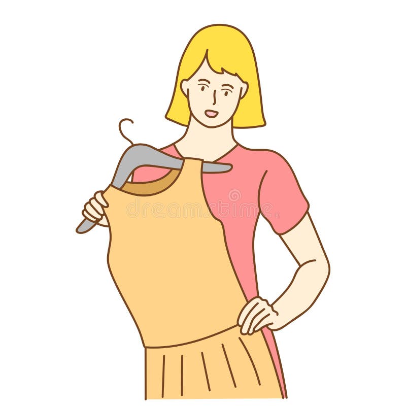 Clothes Trying Stock Illustrations – 1,049 Clothes Trying Stock ...