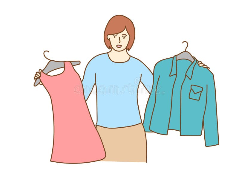 Clothes Trying Stock Illustrations – 1,043 Clothes Trying Stock ...