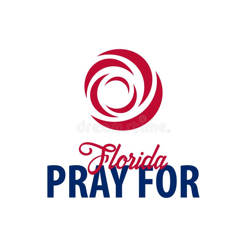 Pray for Florida. Hurricane Over Maiami. Vector Illustration. Stock ...