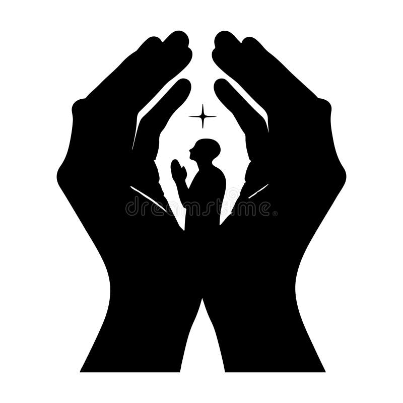Pray Free Hands stock vector. Illustration of pray, grace - 346567886