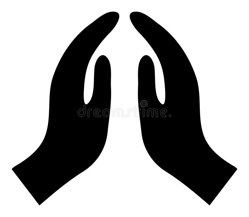 Vector Pray Hands Flat Icon Symbol Stock Vector - Illustration of hands ...