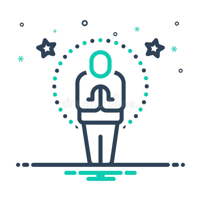 Mix Icon for Pray, Implore and Beseech Stock Illustration ...