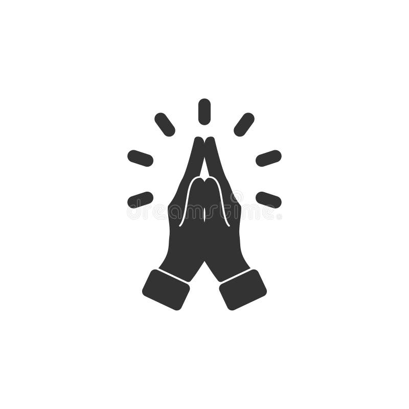 Pray Icon in Simple Design. Vector Illustration Stock Vector ...