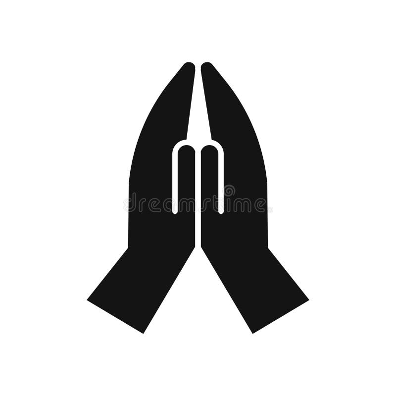 Pray Icon Symbol on White Background Stock Illustration - Illustration ...