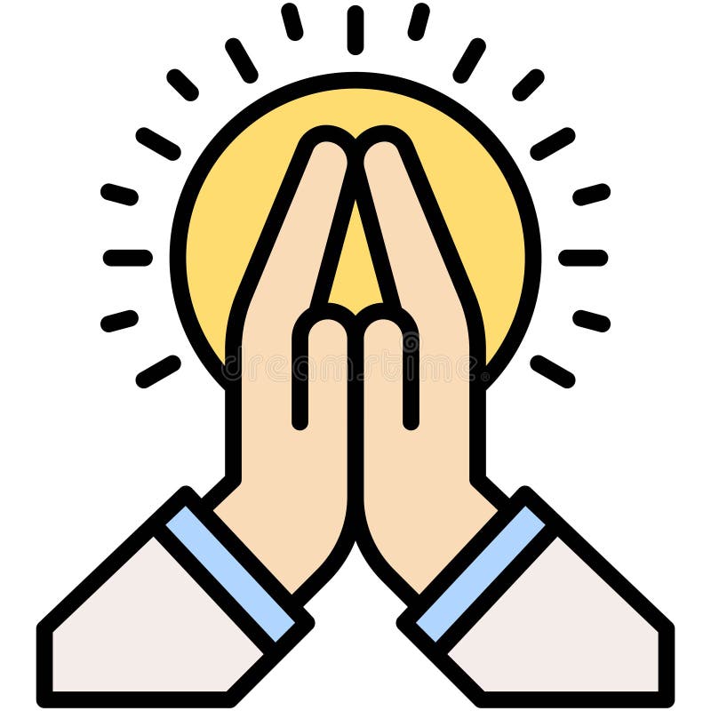 Pray Icon, Holy Week Related Vector Illustration Stock Vector ...