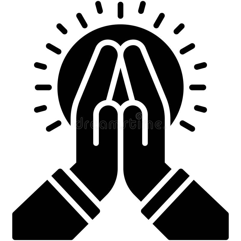 Pray Icon, Holy Week Related Vector Illustration Stock Vector ...