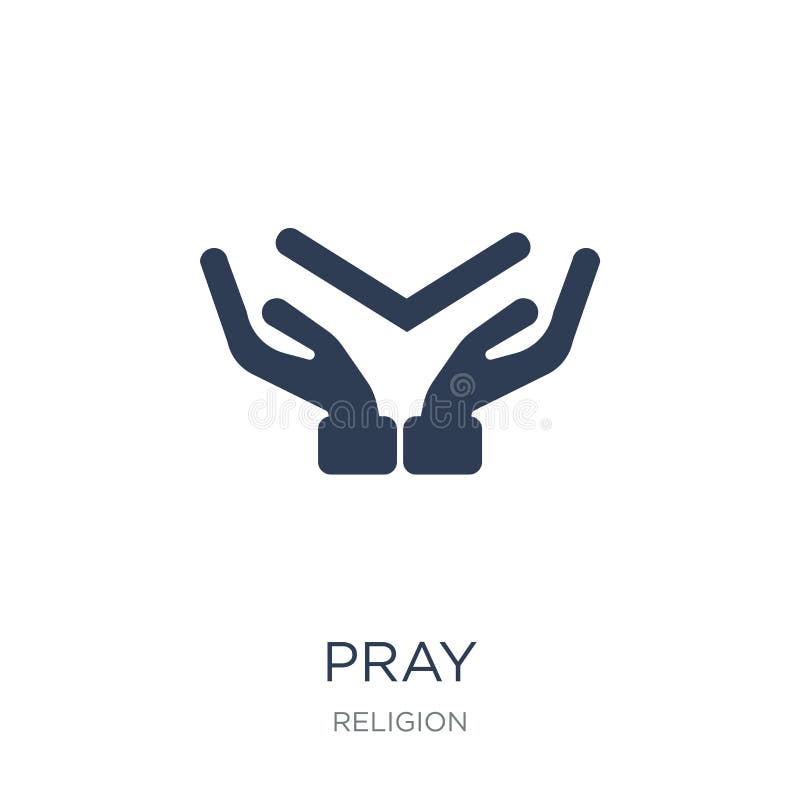 Pray Icon. Trendy Flat Vector Pray Icon on White Background from Stock ...