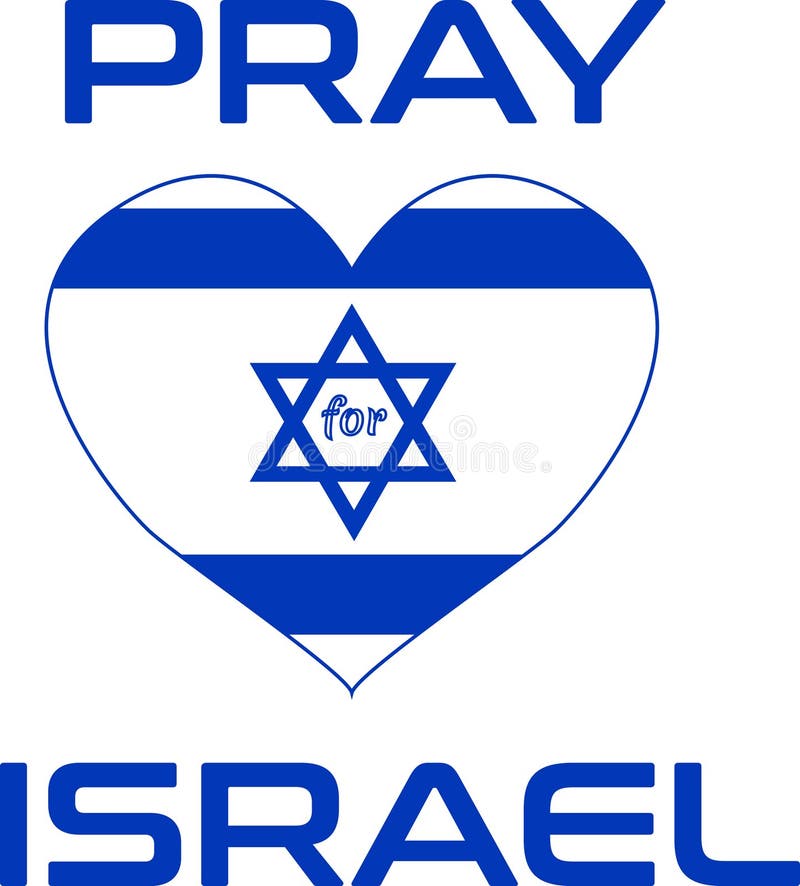 Pray for Israel Concept Background, Israel Flag Love Shape Praying ...