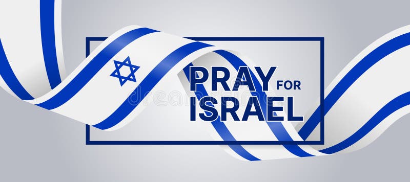 Pray for Israel Concept. Flat Style. Abstract Background for Banner or ...