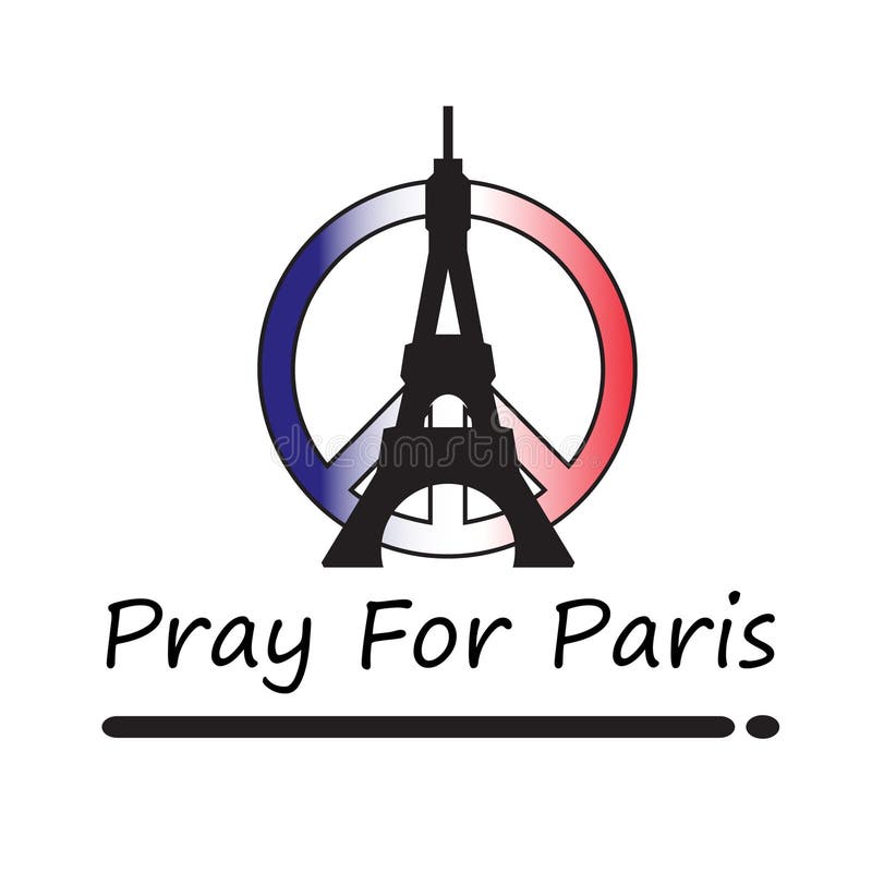 Pray for paris stock illustration. Illustration of eiffel - 62343350