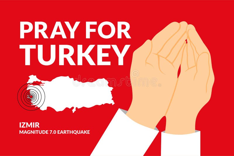 Pray for Turkey Campaign - Vector Flat Design Illustration Stock Vector ...