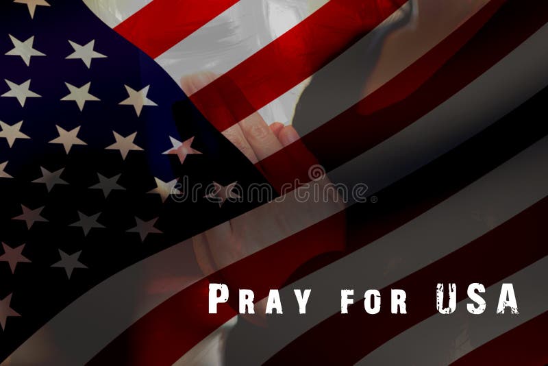 Pray for USA, Flag America stock photo. Image of sign - 243231708