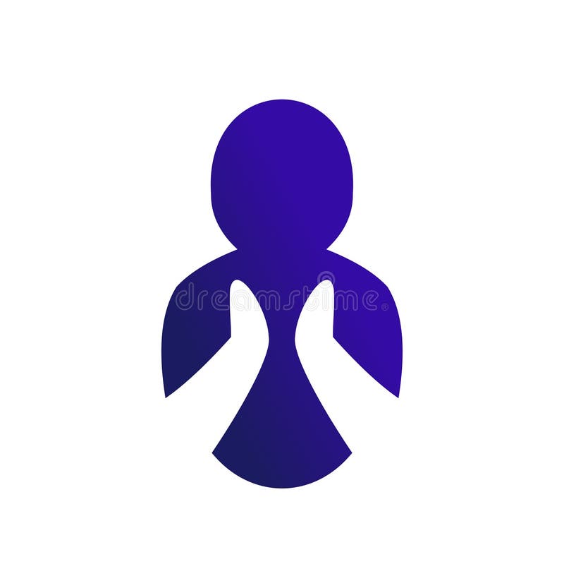 Pray Logo with Simple Concept Stock Vector - Illustration of moon, hand ...