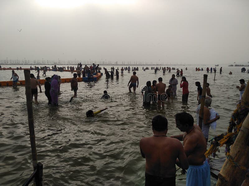 Prayag with Eternity. editorial stock image. Image of bathing - 154466164