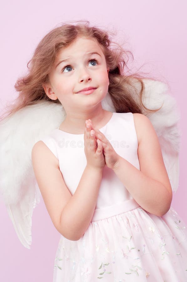 Surprised angel stock photo. Image of religion, wings, daughters - 306414