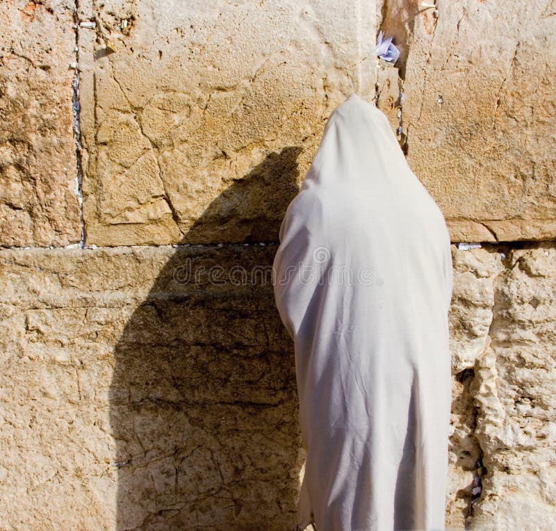 Prayer at the Wailing Wall, Jerusalem Israel Stock Photo - Image of ...