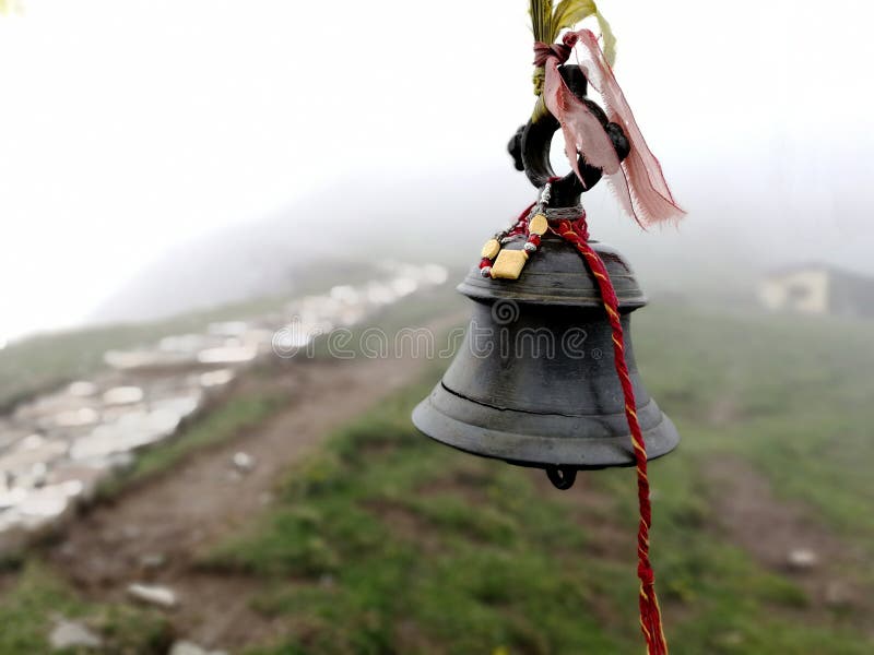 Prayer Bell on the Mountain Stock Image - Image of white, bell: 195645633