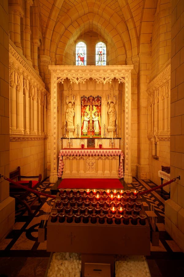 Prayer Candles in Benedictine Abbey. Stock Photo - Image of religion ...