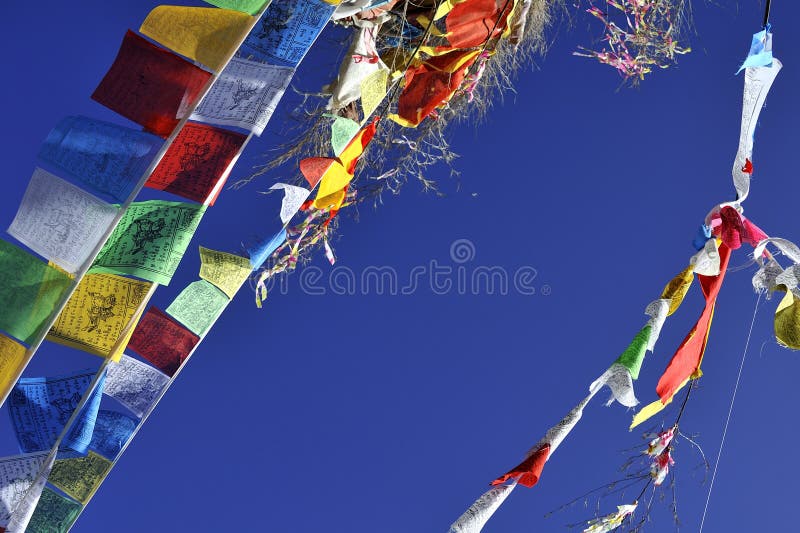 Prayer flags stock photo. Image of travel, belief, traditional - 26972498
