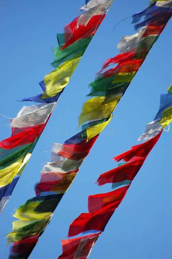 Prayer Flags stock photo. Image of china, scripture, tibet - 1046516