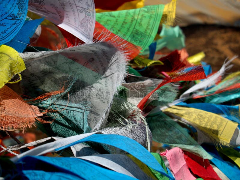 Native American Prayer Cloth Tied To Trees at Bear Butte Stock Photo ...