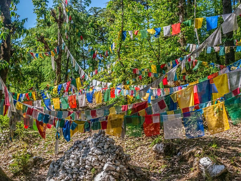 Prayer flags editorial photography. Image of hillside - 40174247