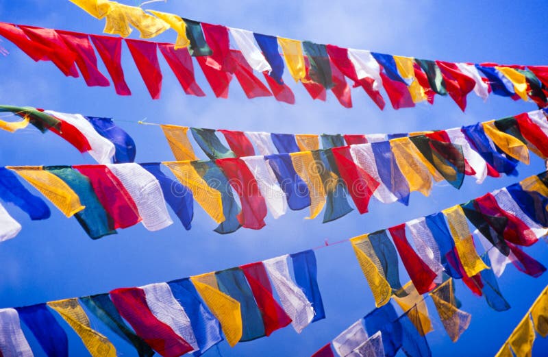 Prayer Flags stock image. Image of traditional, meditation - 30209415