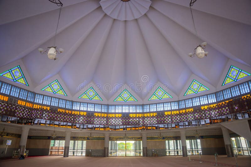 Panoramic View of the Prayer Hall of the Masjid Negara (Islamic ...