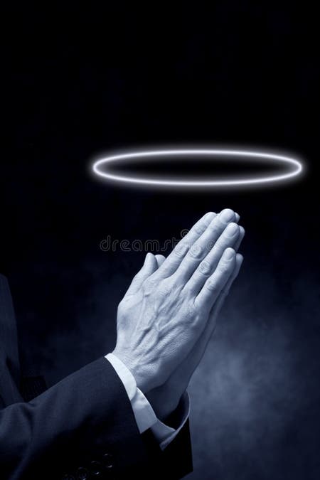 Prayer Business Religion Hands Ethics Stock Image - Image of holy, halo ...
