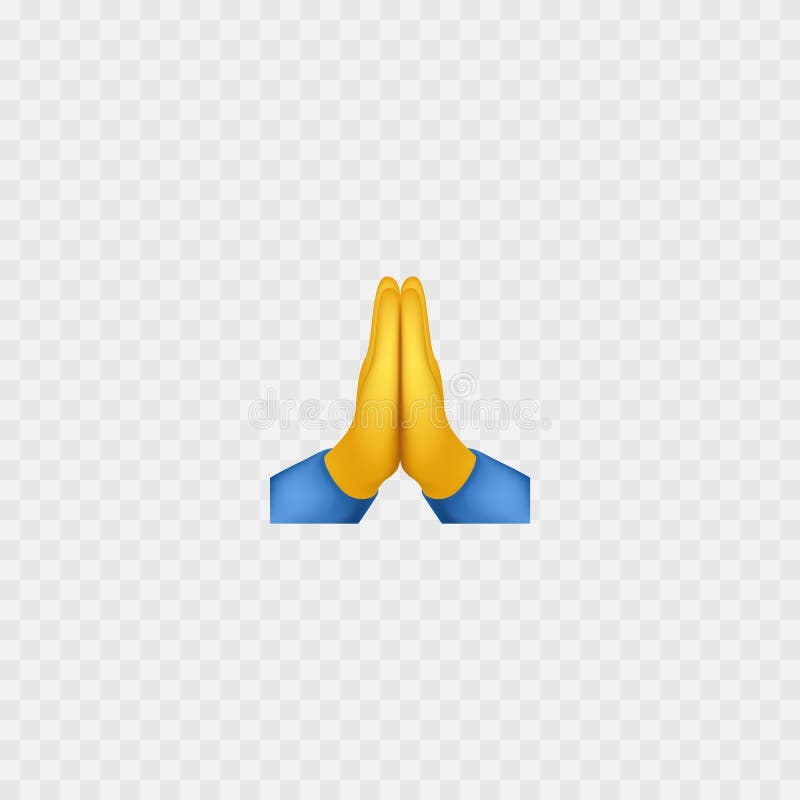 Prayer Hands Emoji. Folded Hands. Isolated on White Stock Vector ... Prayer Hands Emoji. Folded Hands. Isolated on White Stock Vector ...