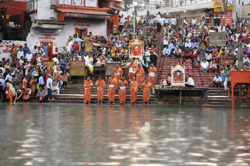 Prayer at Haridwar, Holy Place for Hindu Devotees, Uttarakhand, India ...