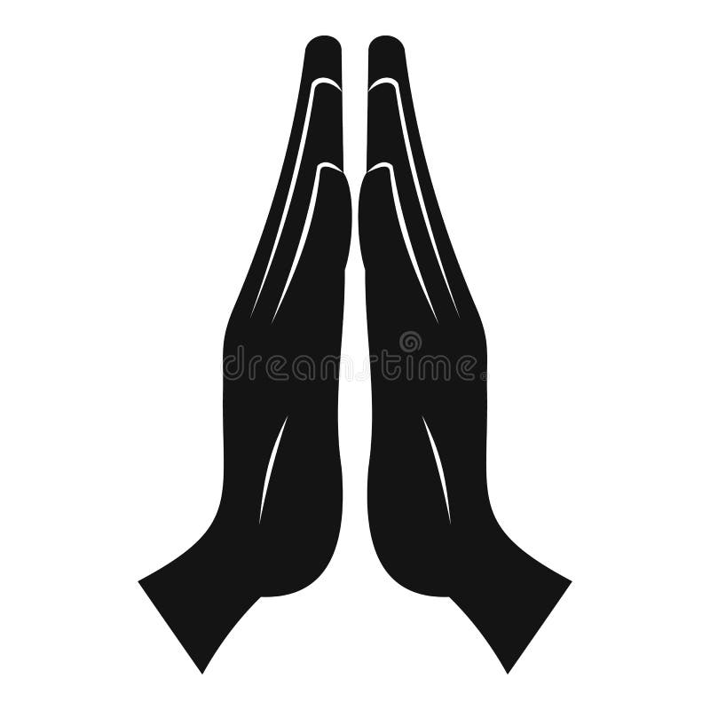 Prayer icon , simple style stock vector. Illustration of pray - 85575649