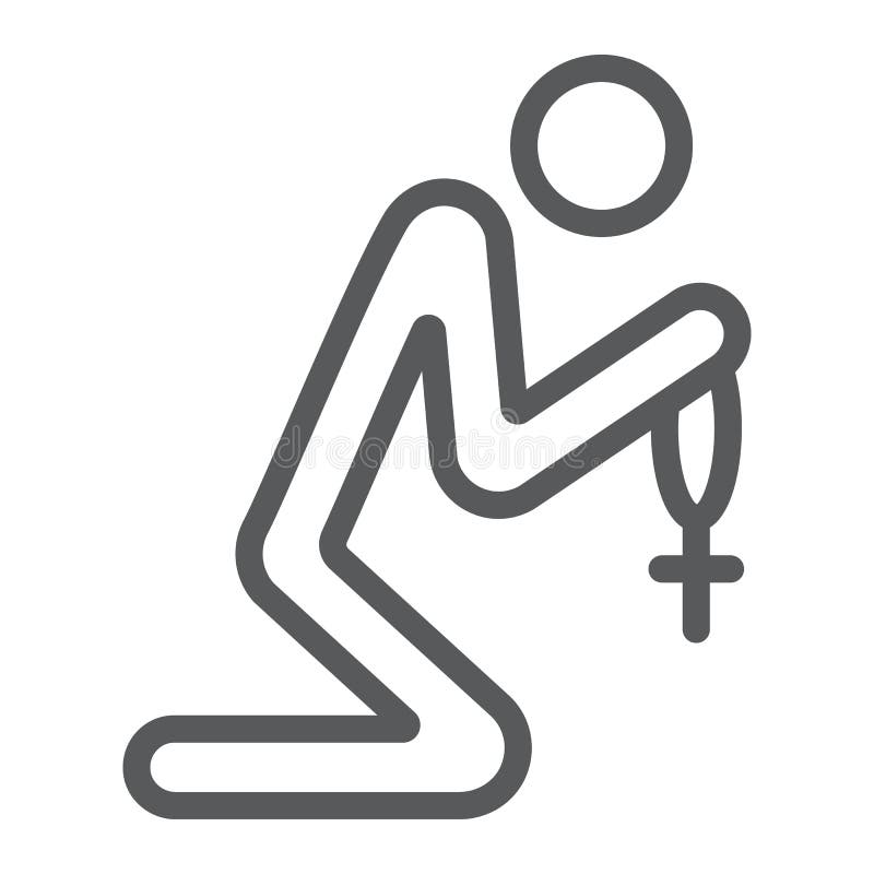 Pray Line Icon, Faith and Religion, Hands Sign, Vector Graphics, a ...