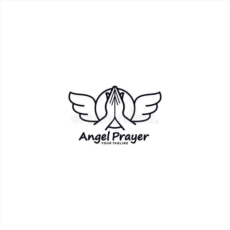 Prayer Logo Design Template Idea Stock Vector - Illustration of feather ...